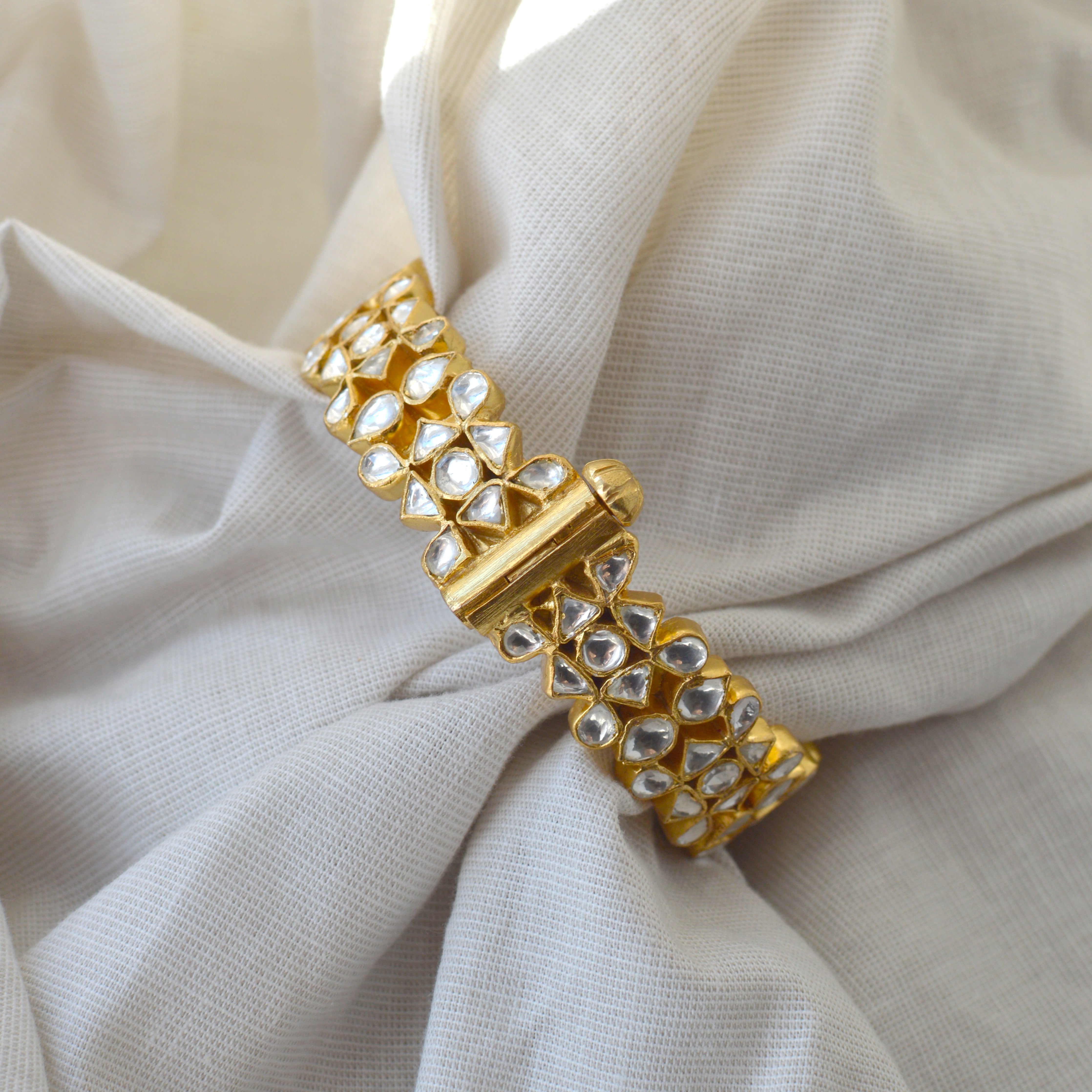 Indian Crystal Gemstone Bangle For Women | Red Dot Jewels