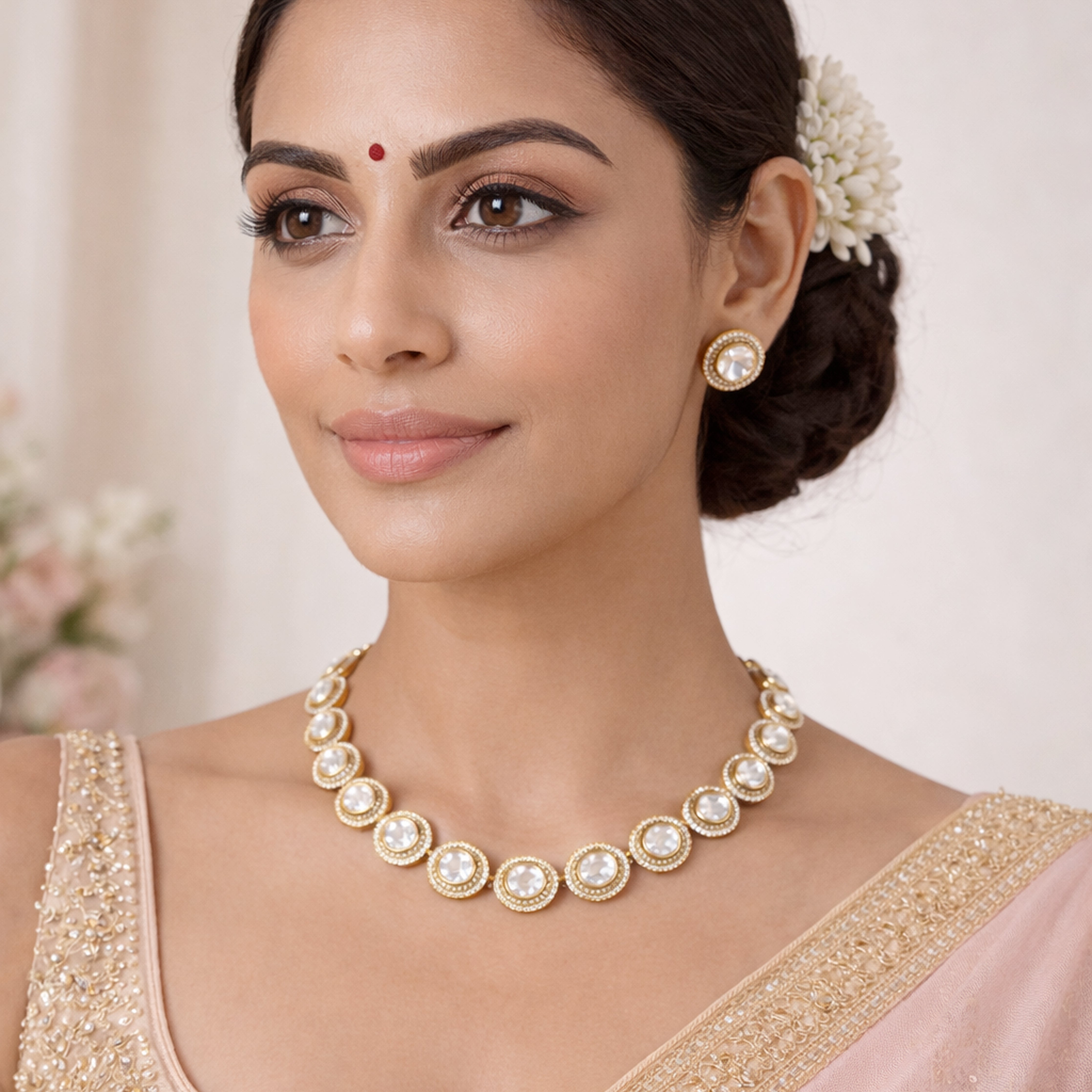 Single Polki Set – Red Dot Jewels
