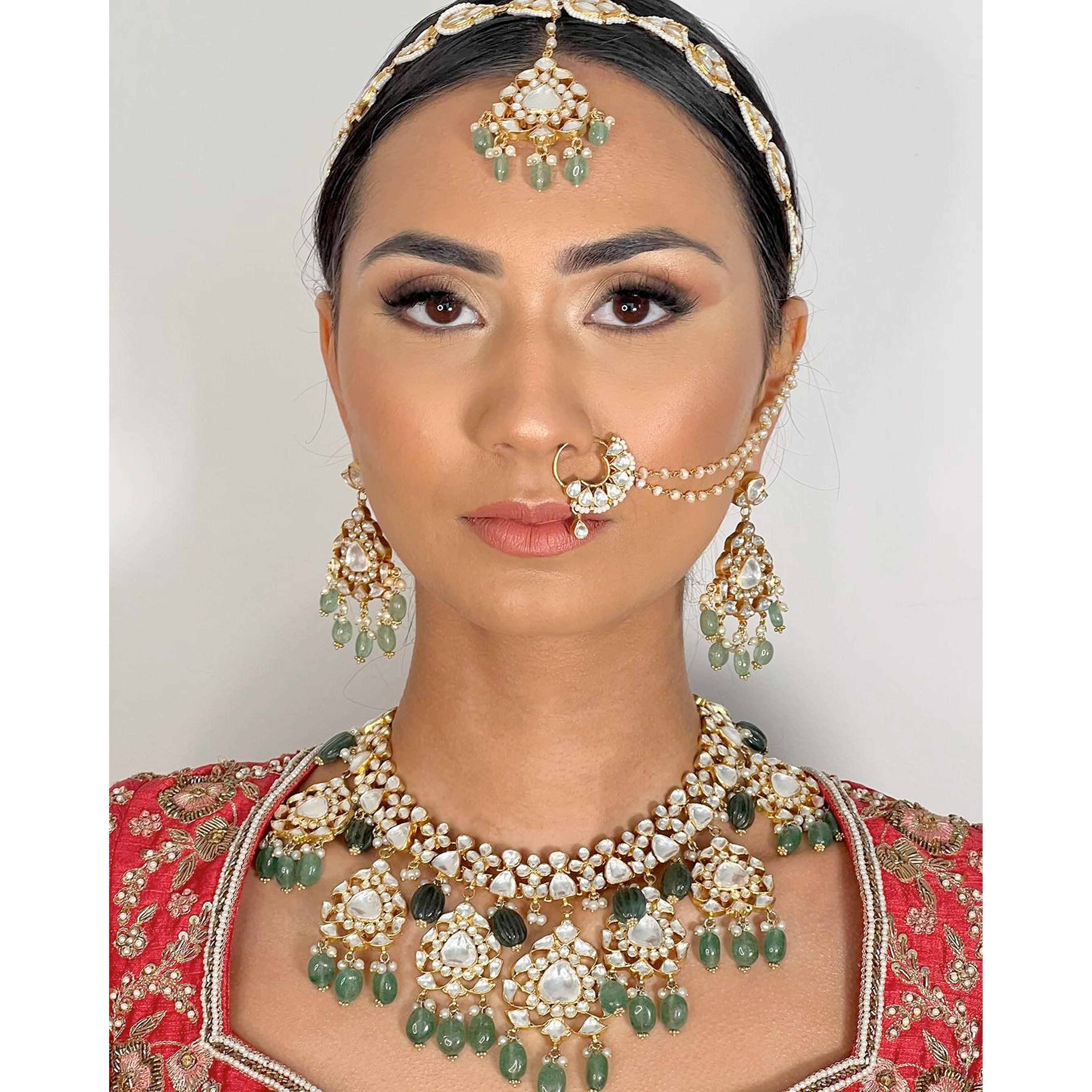 Shop Razia Emerald Jade Bridal Jewellery Set - Red Dot Jewels