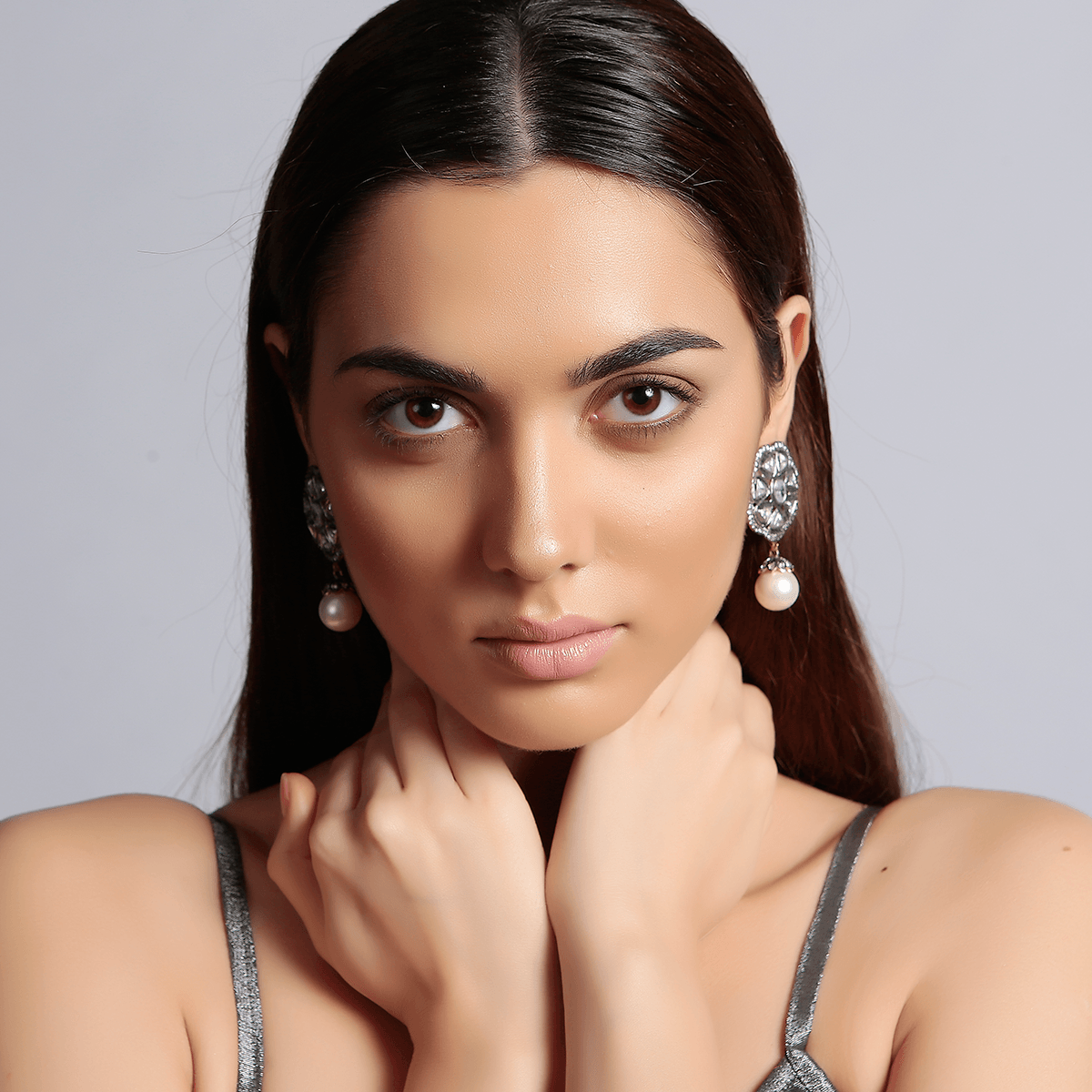 Buy Zircon Pearl Drop Earrings for Wedding Reception – Red Dot Jewels