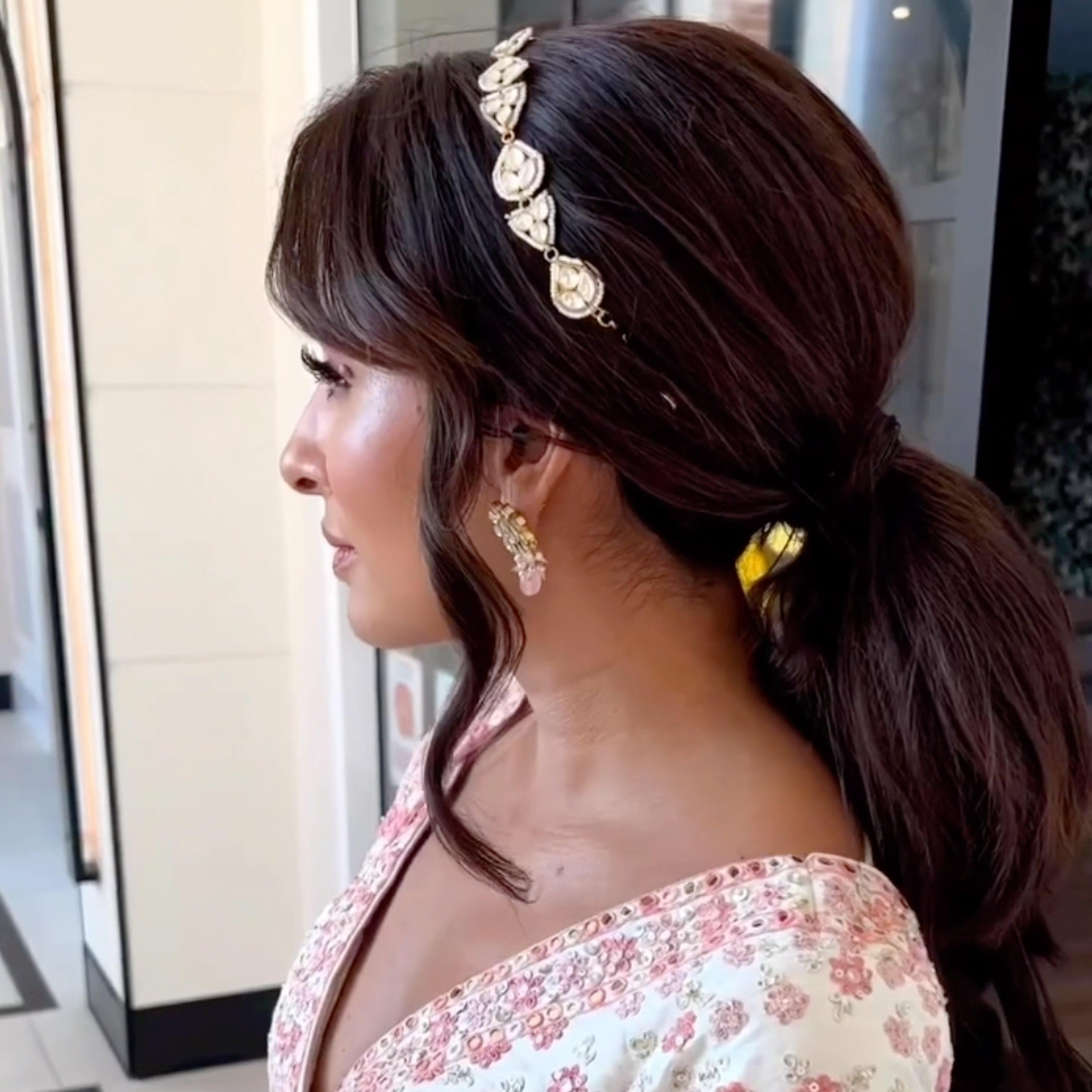 Handcrafted Indian Bridal Headband With Stones – Red Dot Jewels